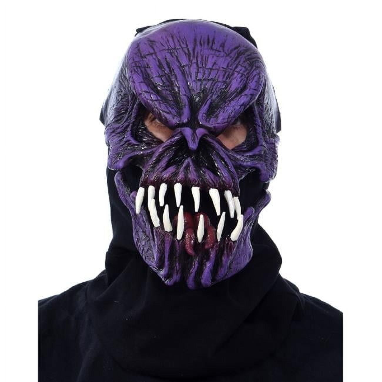Fanged Beast with Mouth Movement & Wig Costume Mask - Walmart.com