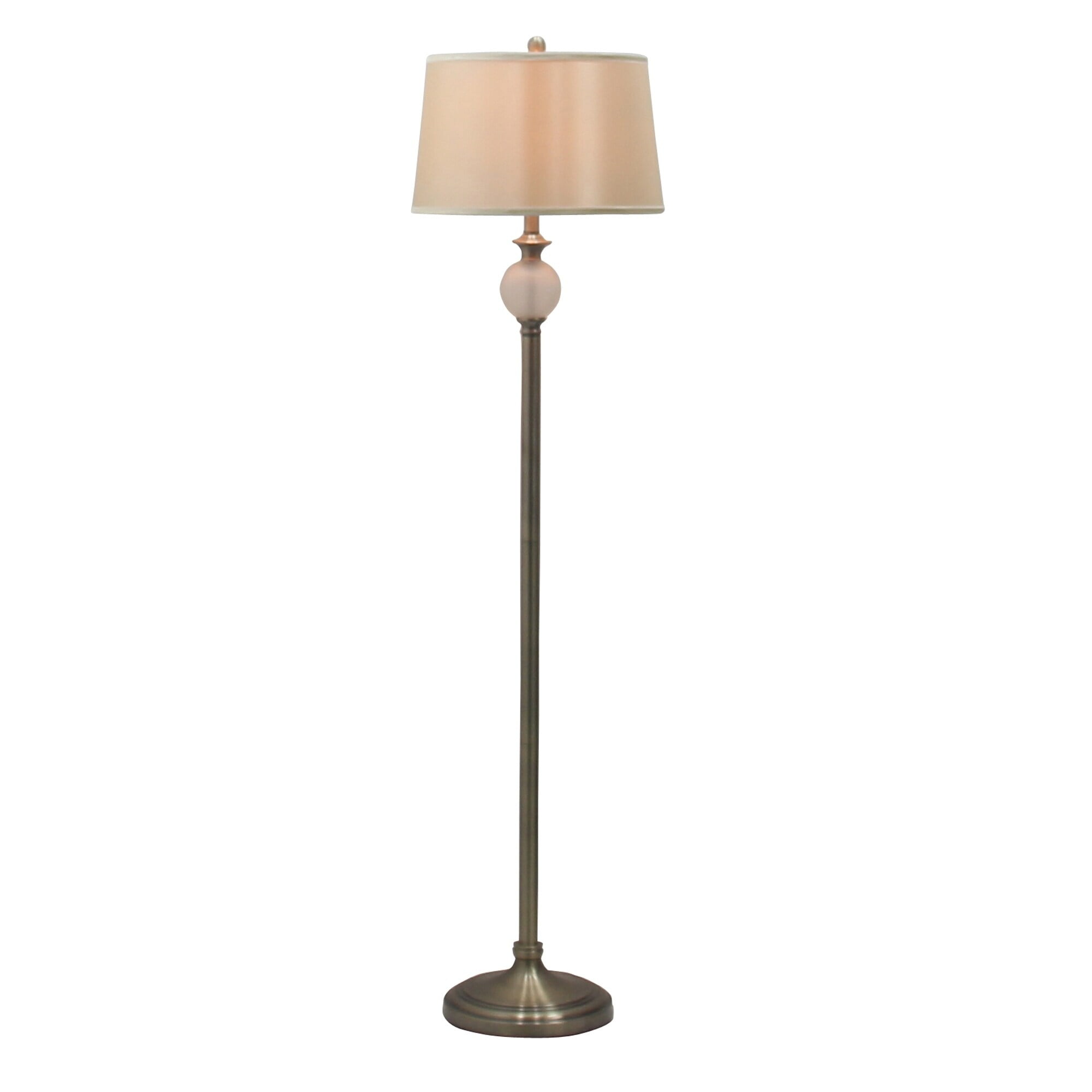 Fangio Lighting 1573 62" Regency Frosted Glass Floor Lamp in Antique ...