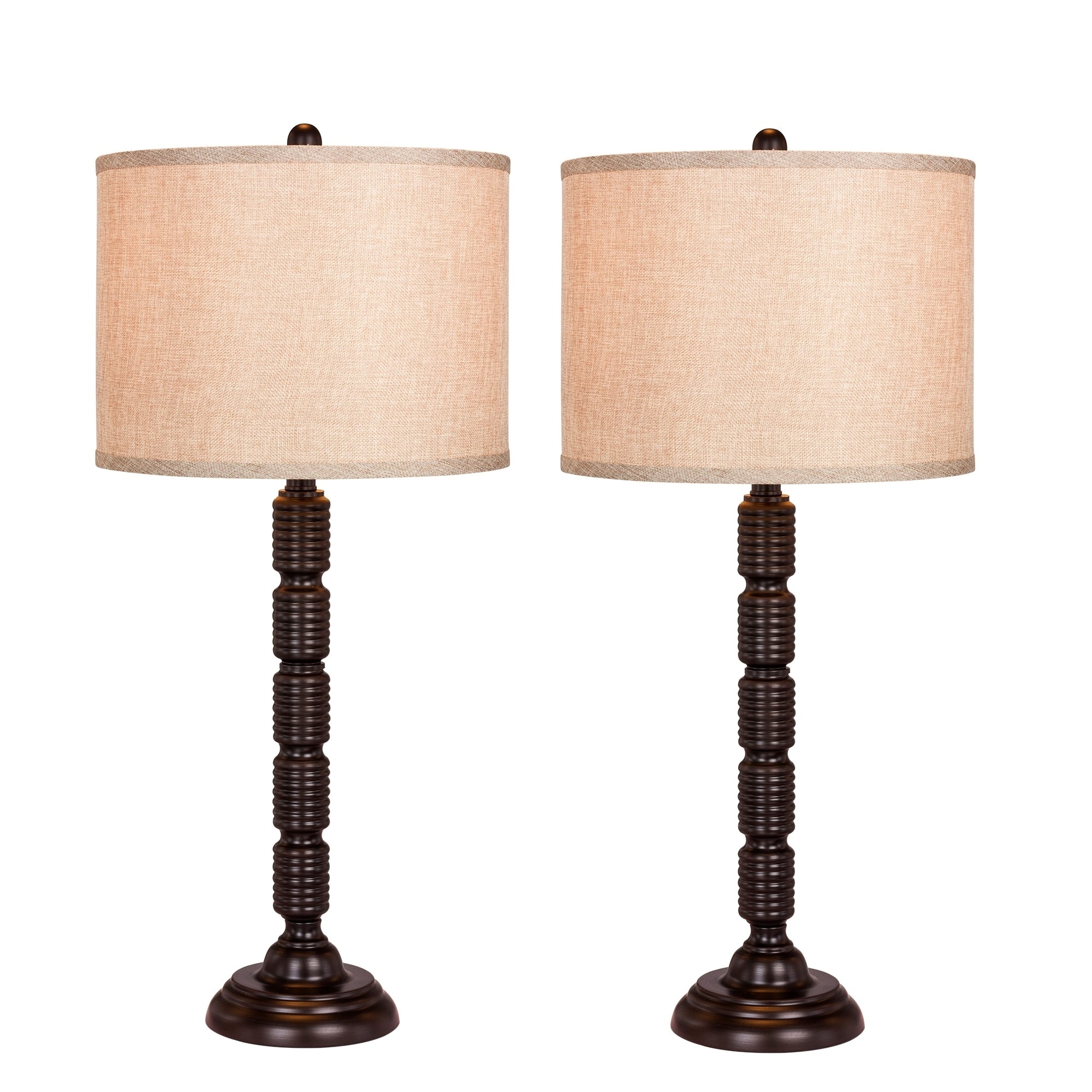Fangio Lighting 30.5' Ribbed Table Lamp, Bronze, Set of 2 - W-1562ORB ...