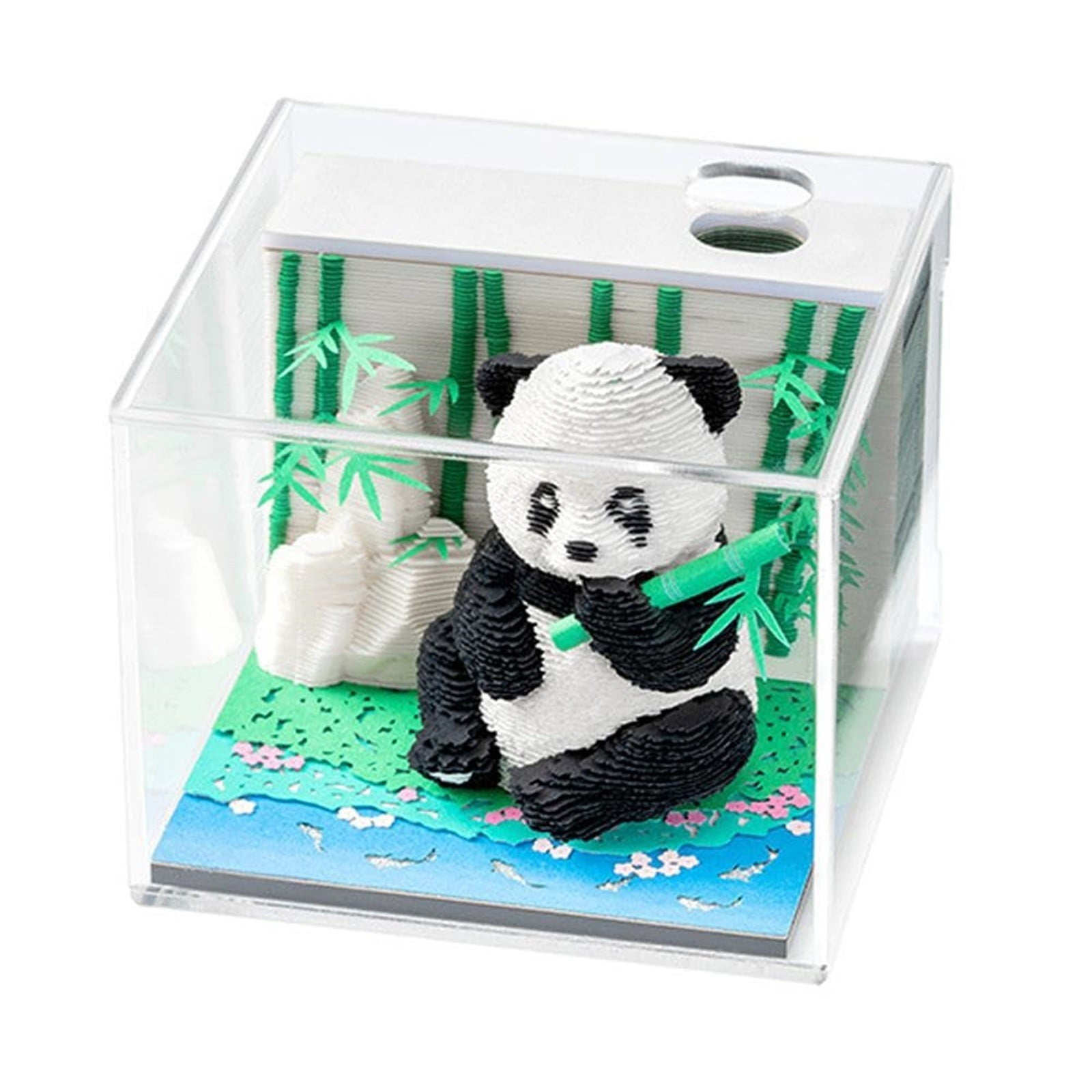 Fanglonggg 3D Desk Calendar 2025 Panda Calendar Memo Pad Piece Calendar ...