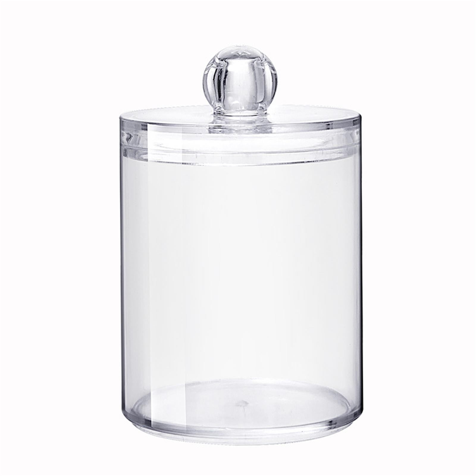 Fanglonggg With Cover Acrylic Storage Desktop Round Transparent ...