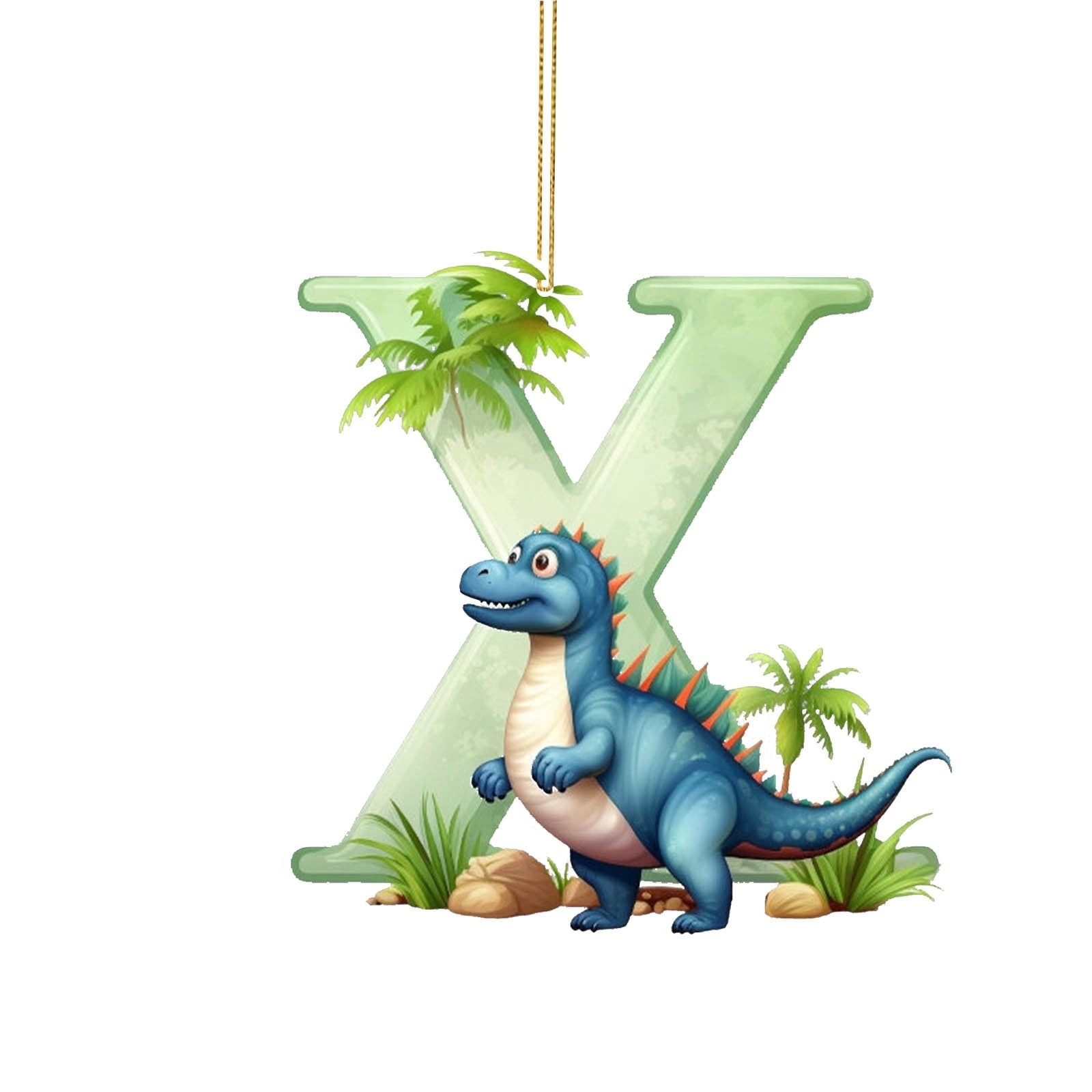 Fanglonggg Dinosaur 26 Letters Acrylic Pendant Home Decoration Car ...