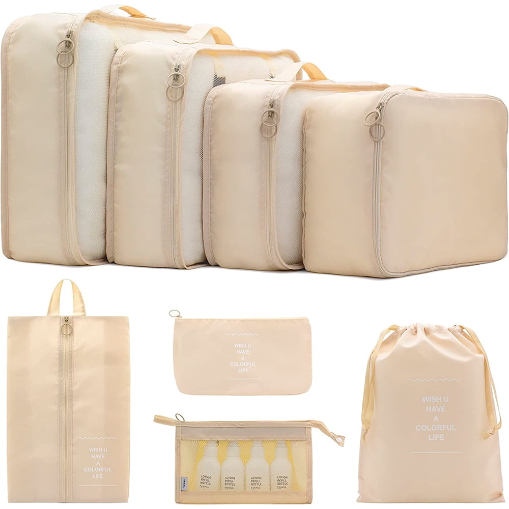 Fangsheng Packing Cubes 8 Set, Suitcase Organizer Bags Set Travel Cubes ...