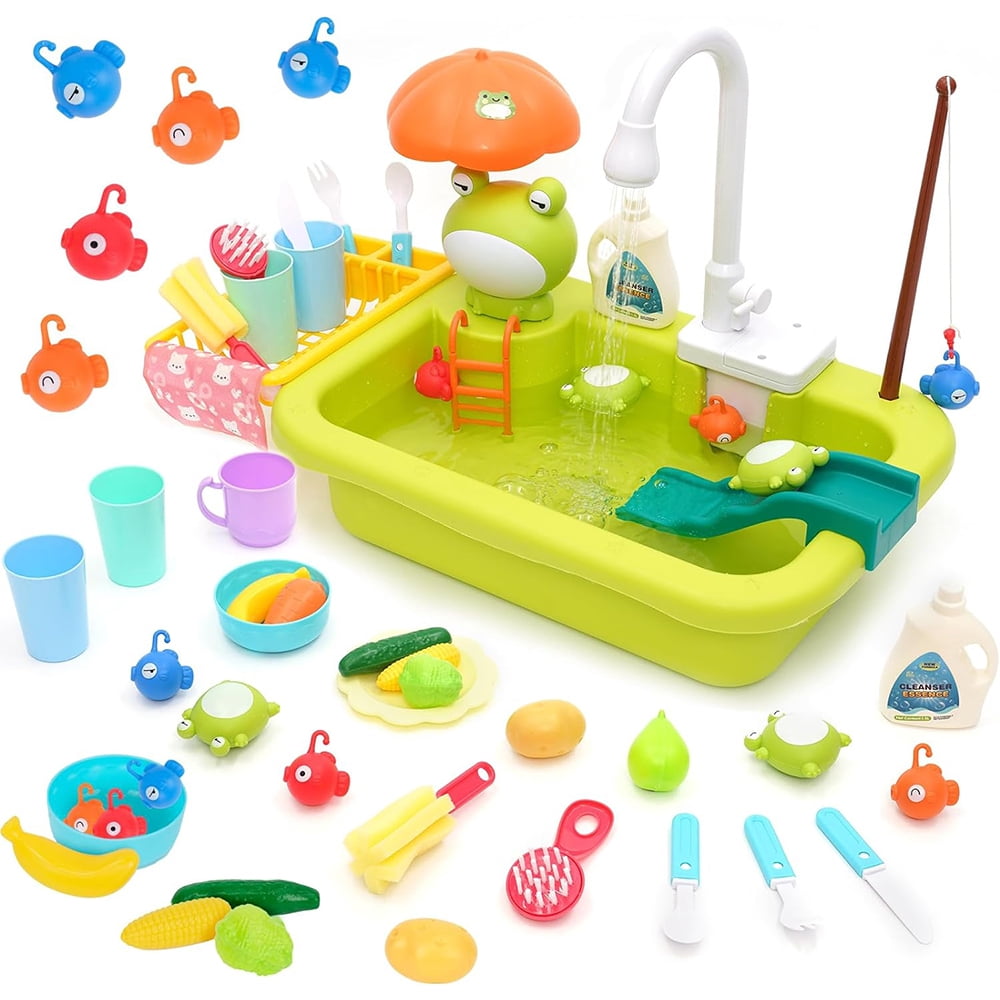 Fangsheng Play Sink with Running Water, Floating Pool Toys & Fishing ...