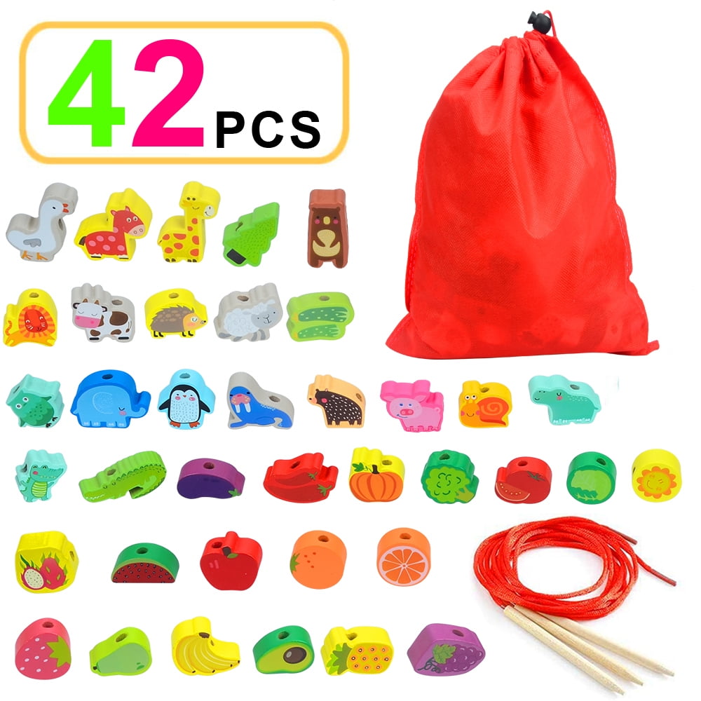 Fangsheng Wooden Educational Montessori Threading Learning Toys ...