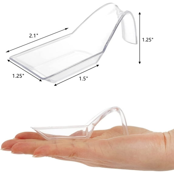 Fanhua-150 Pack Plastic Appetizer Spoons, Clear Small Catering Dessert ...