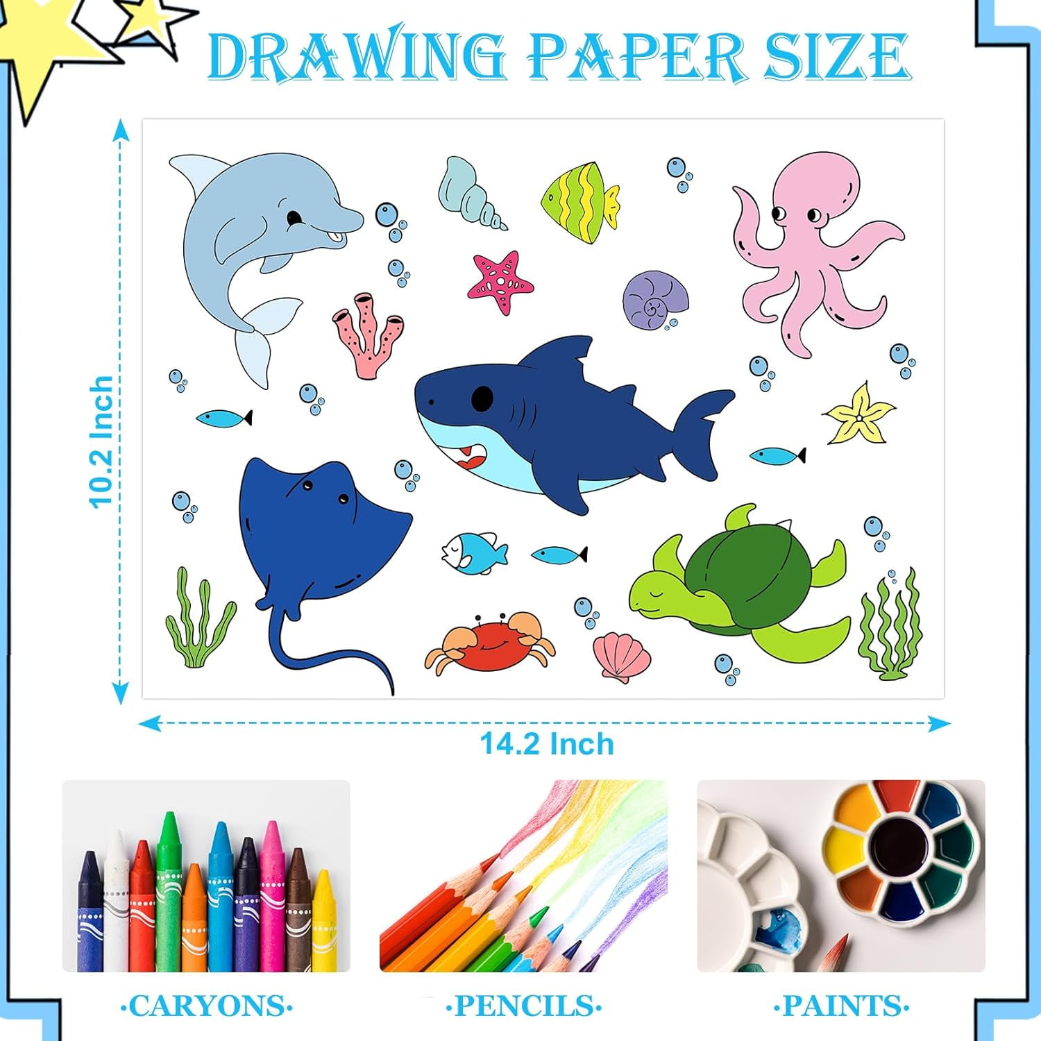 Fanhua-150 Pieces Disposable Paper Placemats Coloring Activity Sheets ...