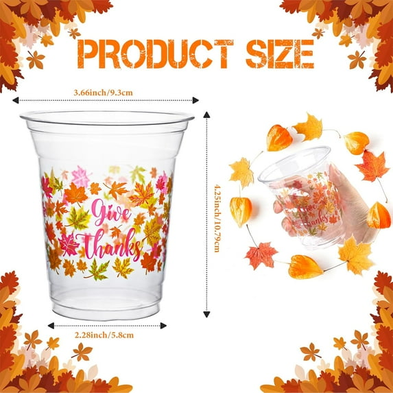 Fanhua-36 PCS 12 oz Thanksgiving Party Cups Thanksgiving Disposable ...