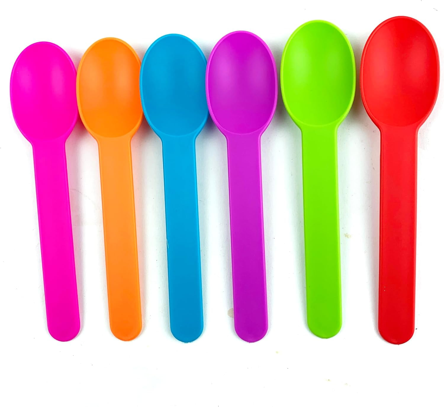 Fanhua-50 Pieces Premium Plastic Wide Handle Spoons,Ice Cream Spoons ...