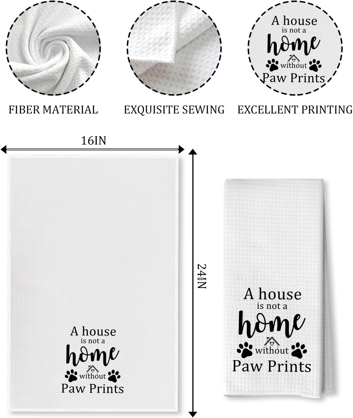 Fanhua-A House is Not A Home Without Paw Prints - Kitchen Dish Towels ...