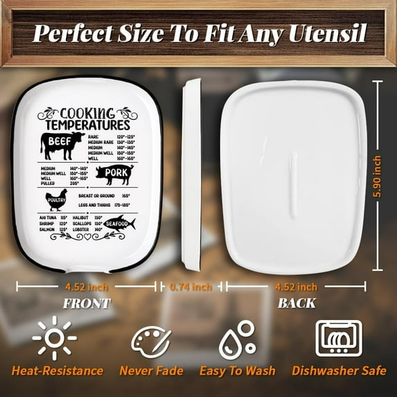 Fanhua-Ceramic Spoon Rest for Stove Top Cooking Temperatures Pattern 4. ...