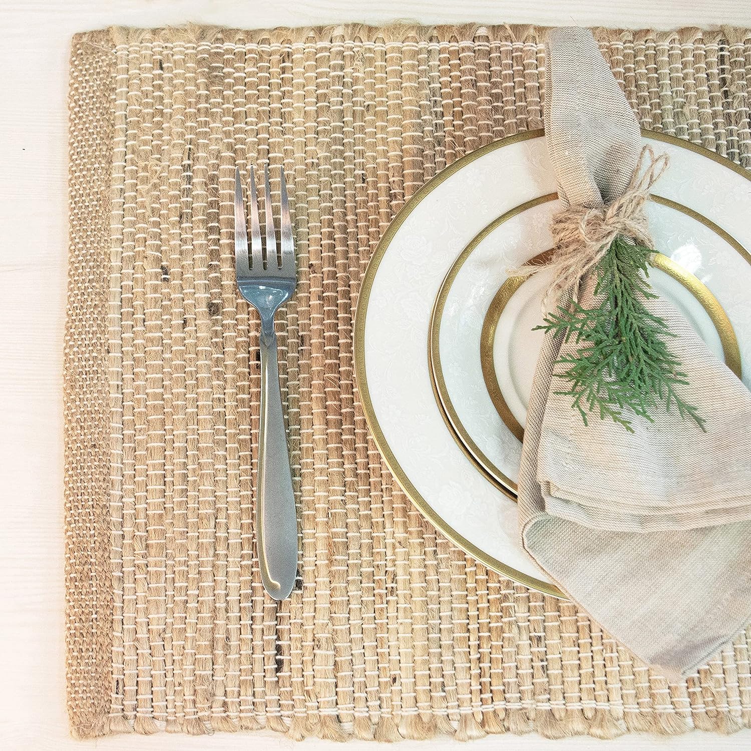 Fanhua-Chardin Home Eco-Friendly Natural Jute/Hemp Placemats 13''x''19 ...
