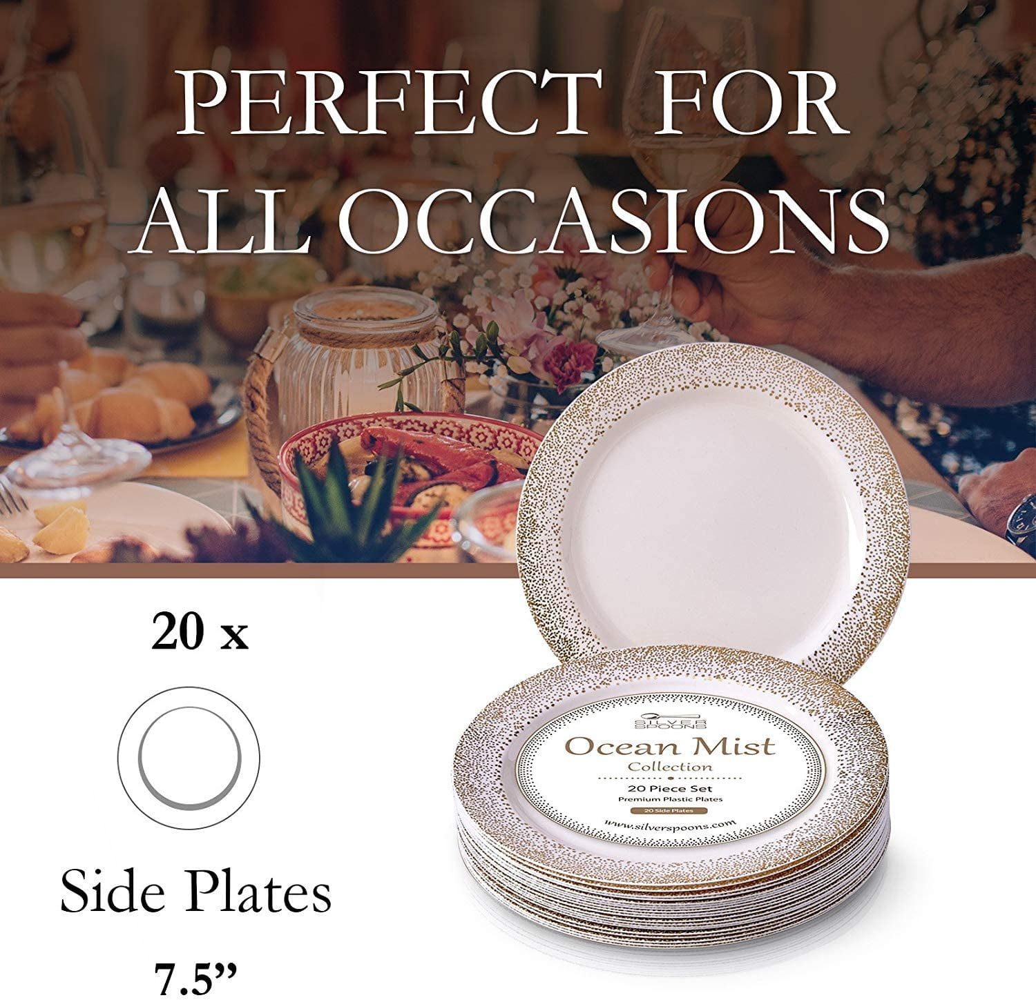 Fanhua-Disposable Plates For Party - (20 Piece) Heavy Duty Disposable ...