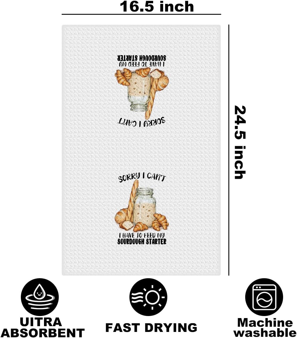 Fanhua-Funny Sourdough Baking Kitchen Towels 24x14 Inch, Baking Lover ...
