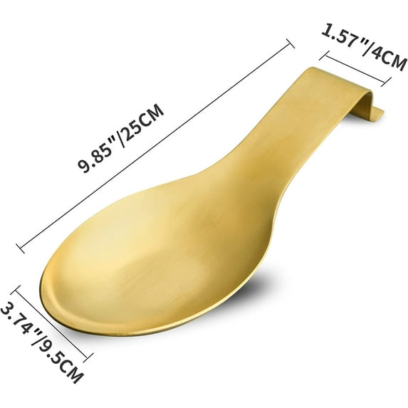 Fanhua-Gold Spoon Rest for Kitchen Counter, Stainless Steel Spoon ...