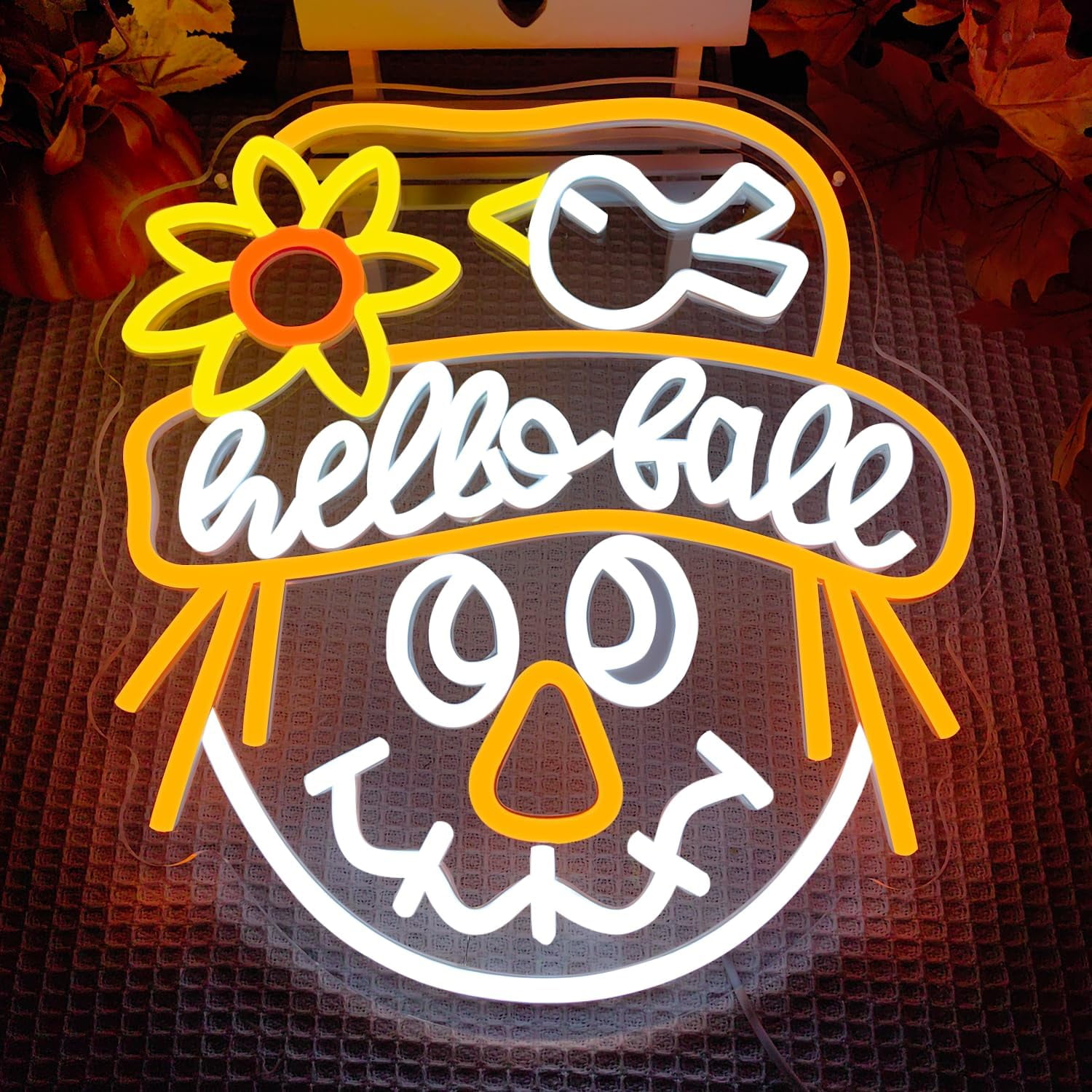 Fanhua-Happy Thanksgiving Neon Sign Fall Neon Sign dimmable Neon ...