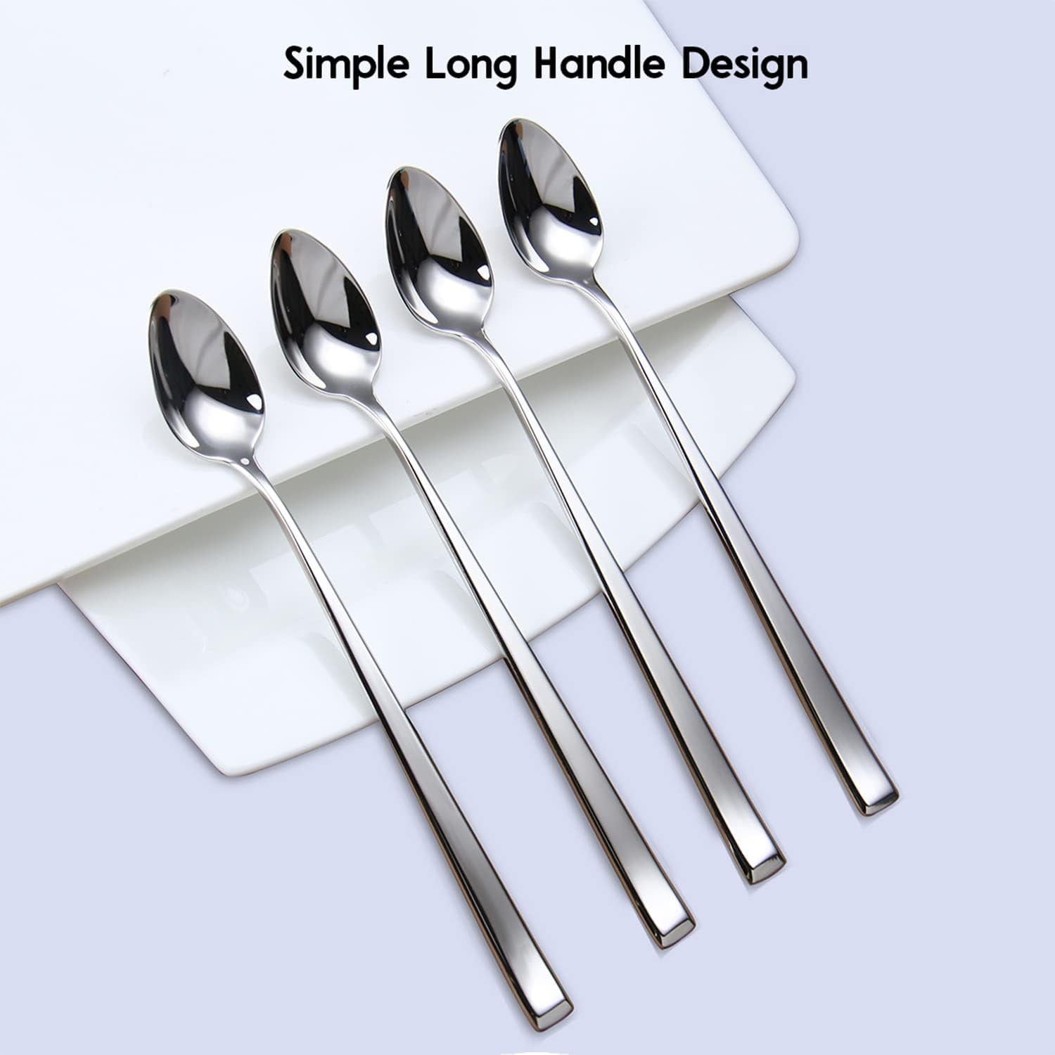 Fanhua-Iced Tea Spoons,Mixing Spoons,18/10 Stainless Steel Stirring ...