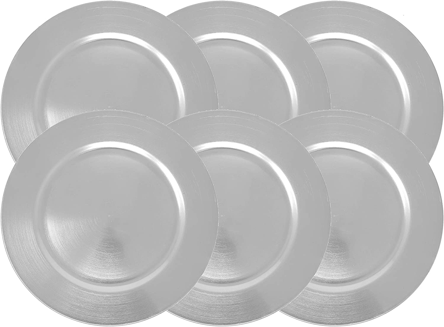 Fanhua-Metallic Foil Charger Plates - Set of 6 - Made of Thick Plastic ...