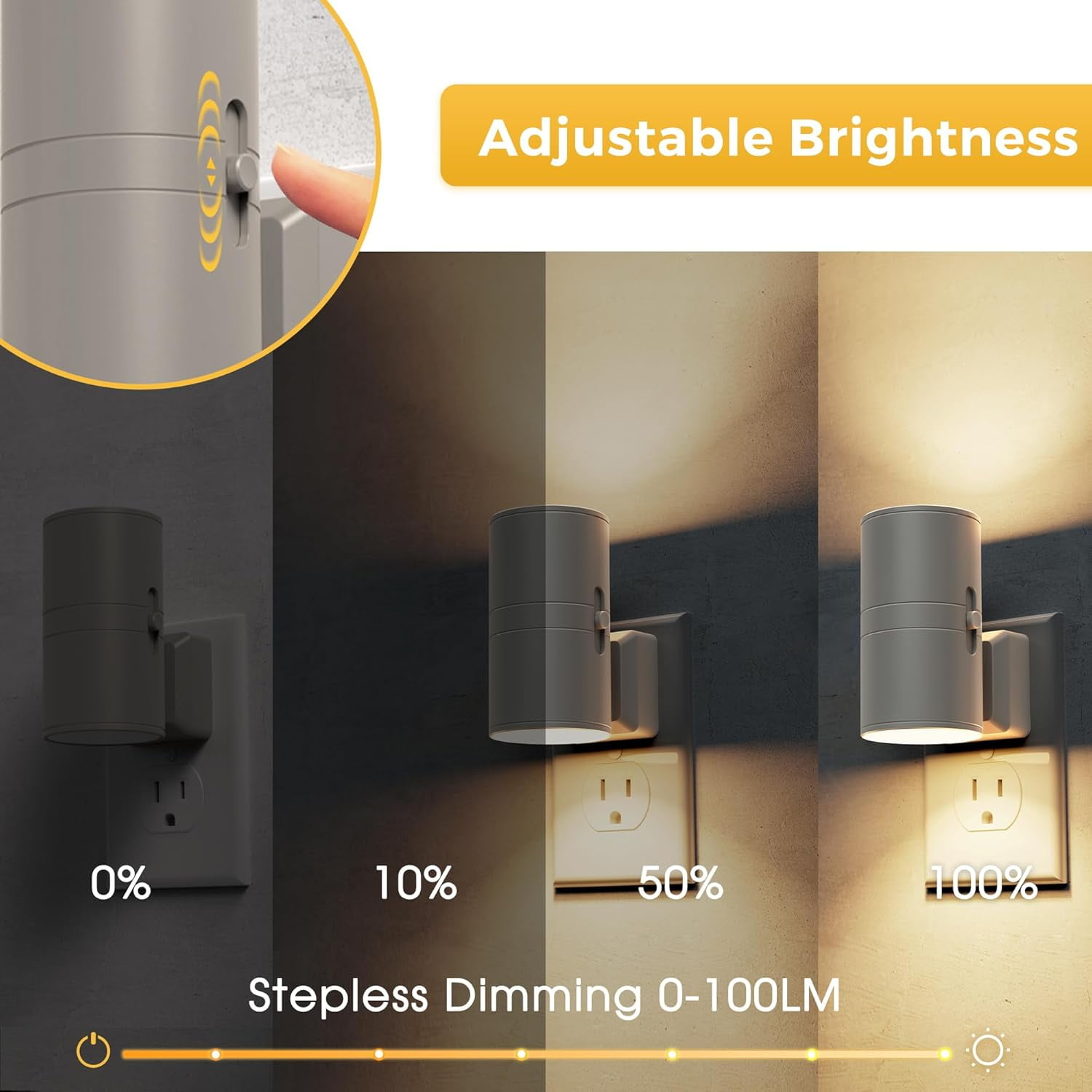 Fanhua-Night Light Plug in, Night Lights Plug into Wall, Dusk to Dawn ...