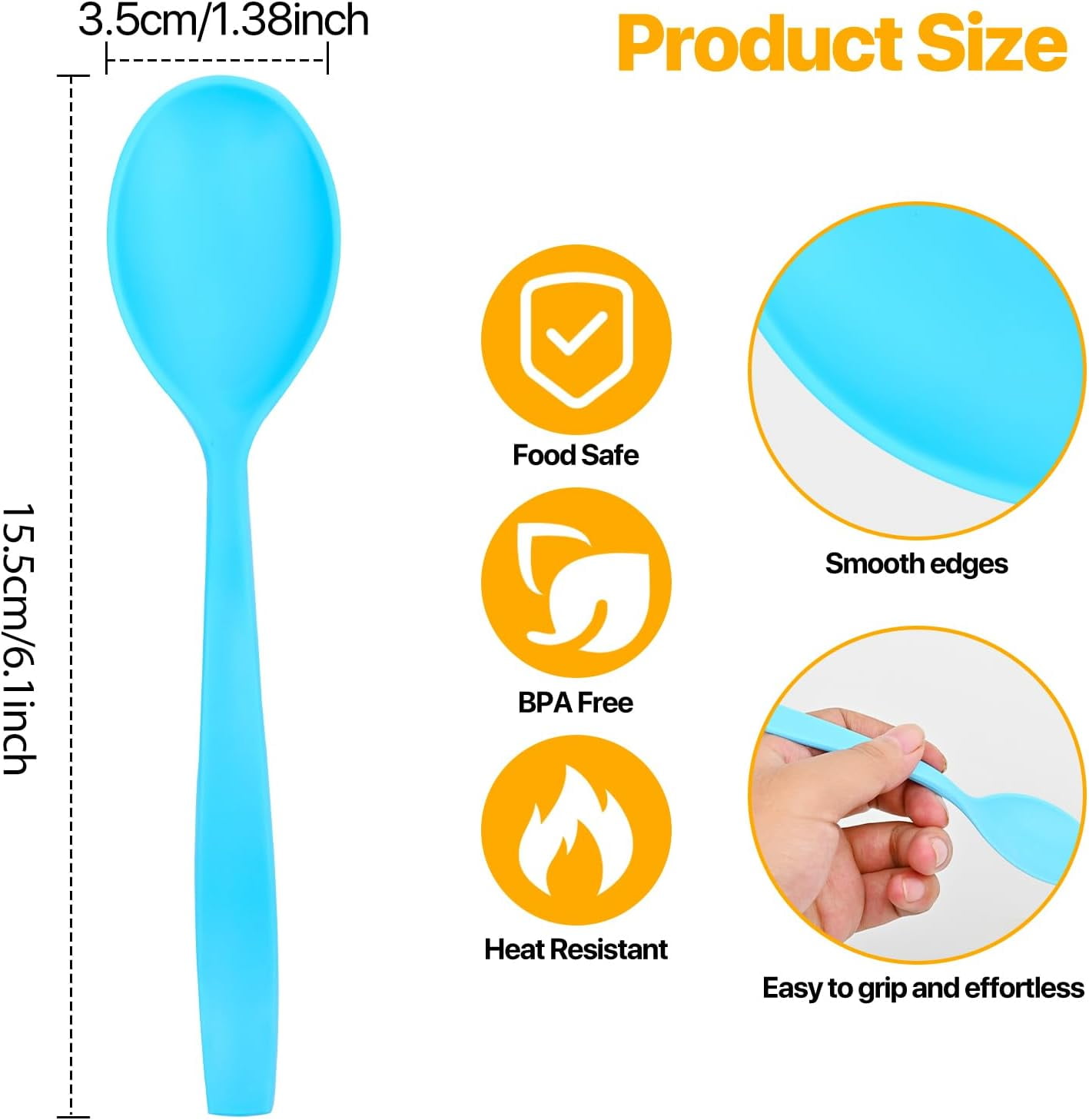 Fanhua-Plastic Spoons Heavy Duty Disposable Spoons 6.1 Inch Soup Spoons ...