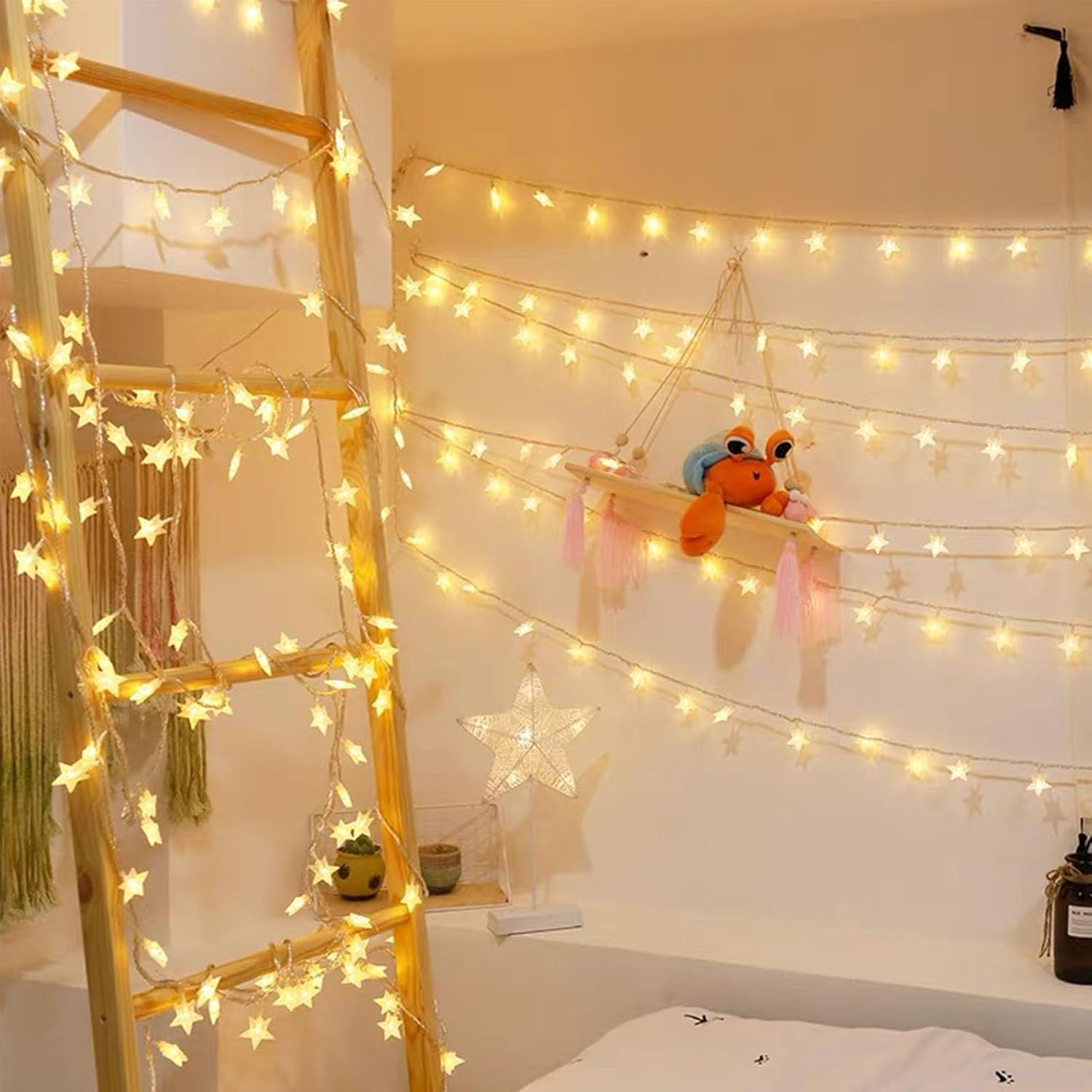 Fanhua-Star Lights with Battery Operated - LED Fairy String Lights for ...
