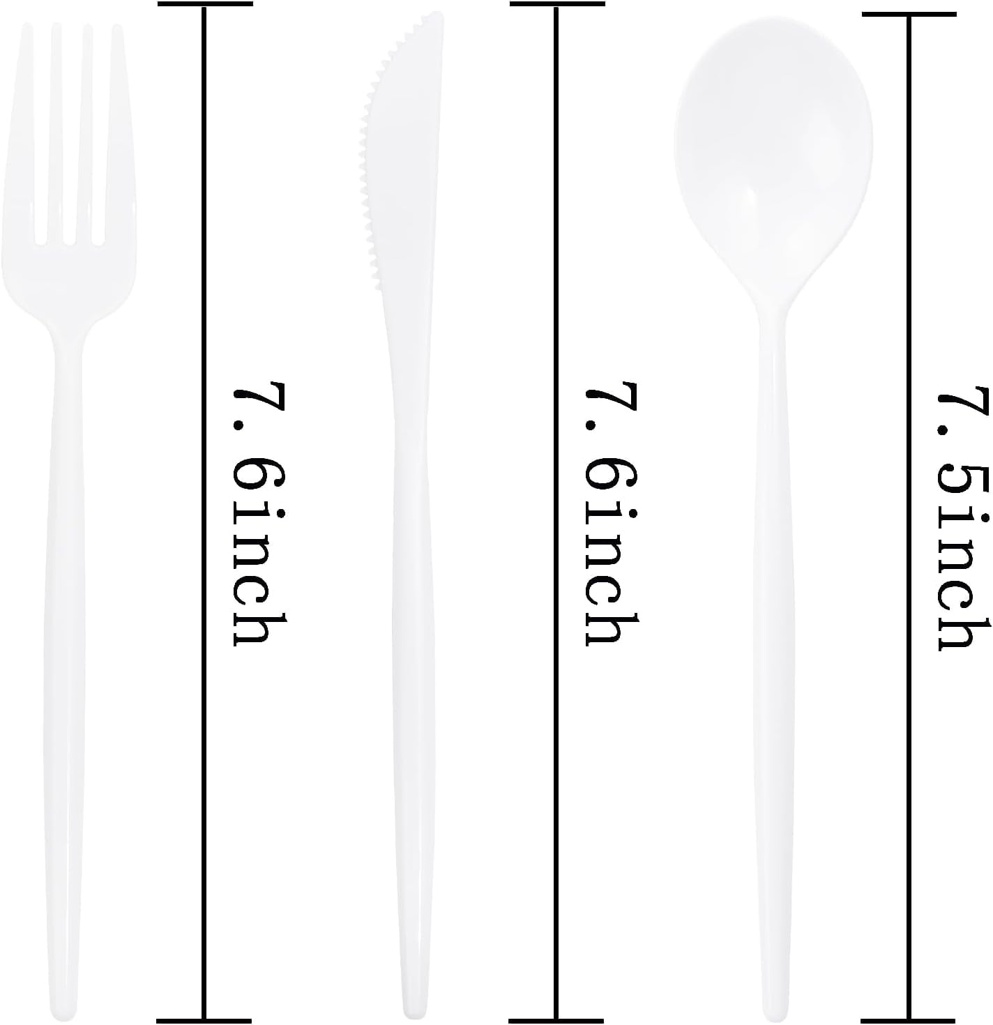 Fanhua-Supernal 180PCS White Plastic Silverware,White Utensils Set ...