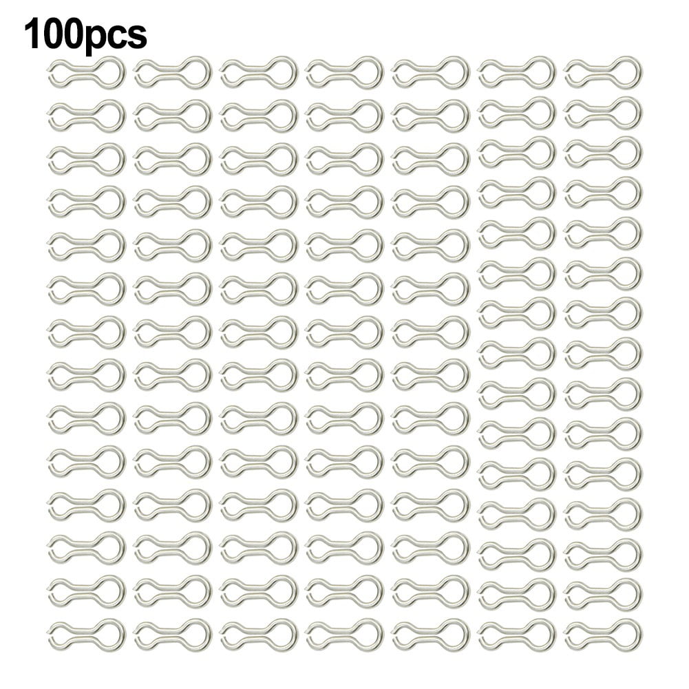 Fankenuo 100Pcs Fishing Sinker Eyes Eyelets Bass Fishing Wire Eyes ...