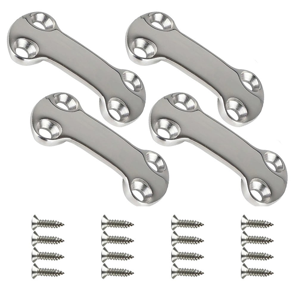Fankenuo Marine Pad Eye Plate Set 4 Stainless Steel Deck Loops for Boat ...