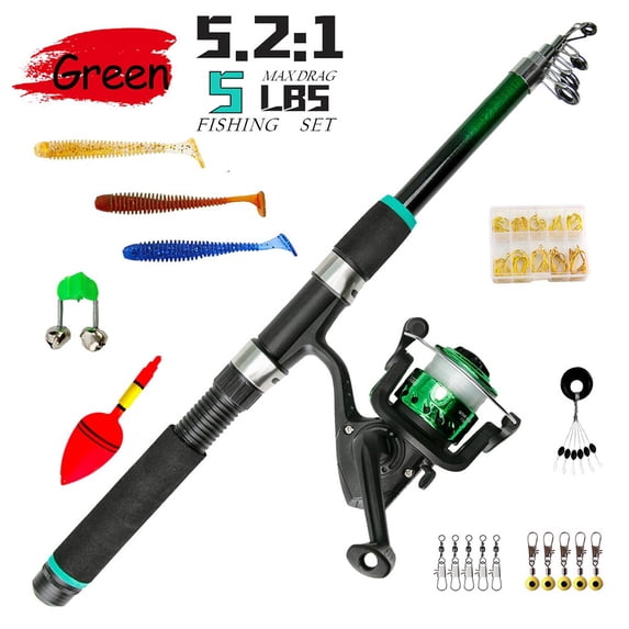 Fankenuo Outdoor Fishing Starter Set - Fishing Rod + Fishing Reel ...
