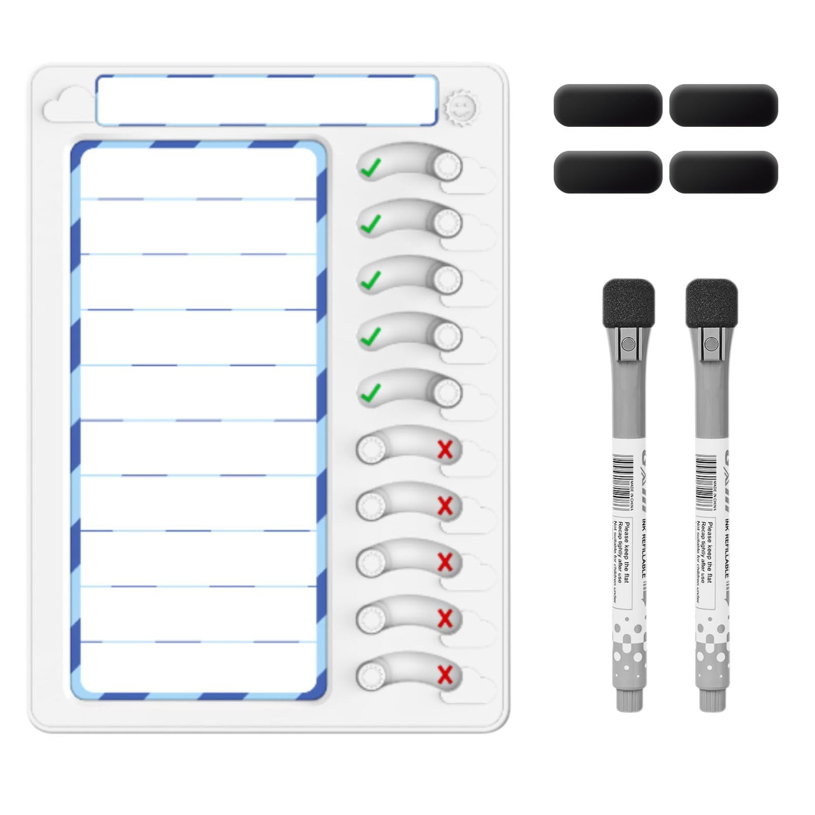 Fankiway Chore Chart for Kids Multiple Kids Chore Board ADHD tools for ...