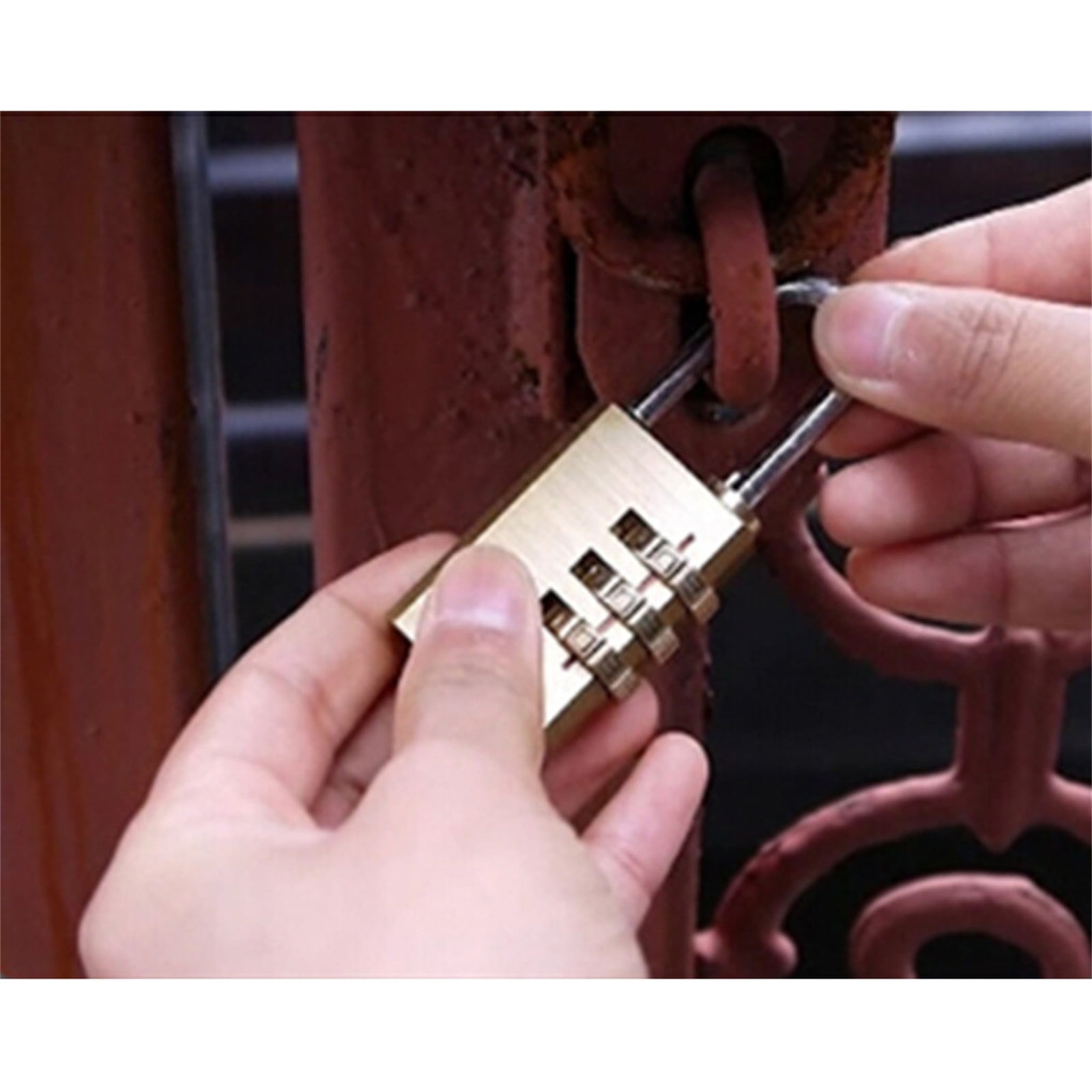 Fankiway Digits Number Mini Padlock Brass Combination Lock Password ...