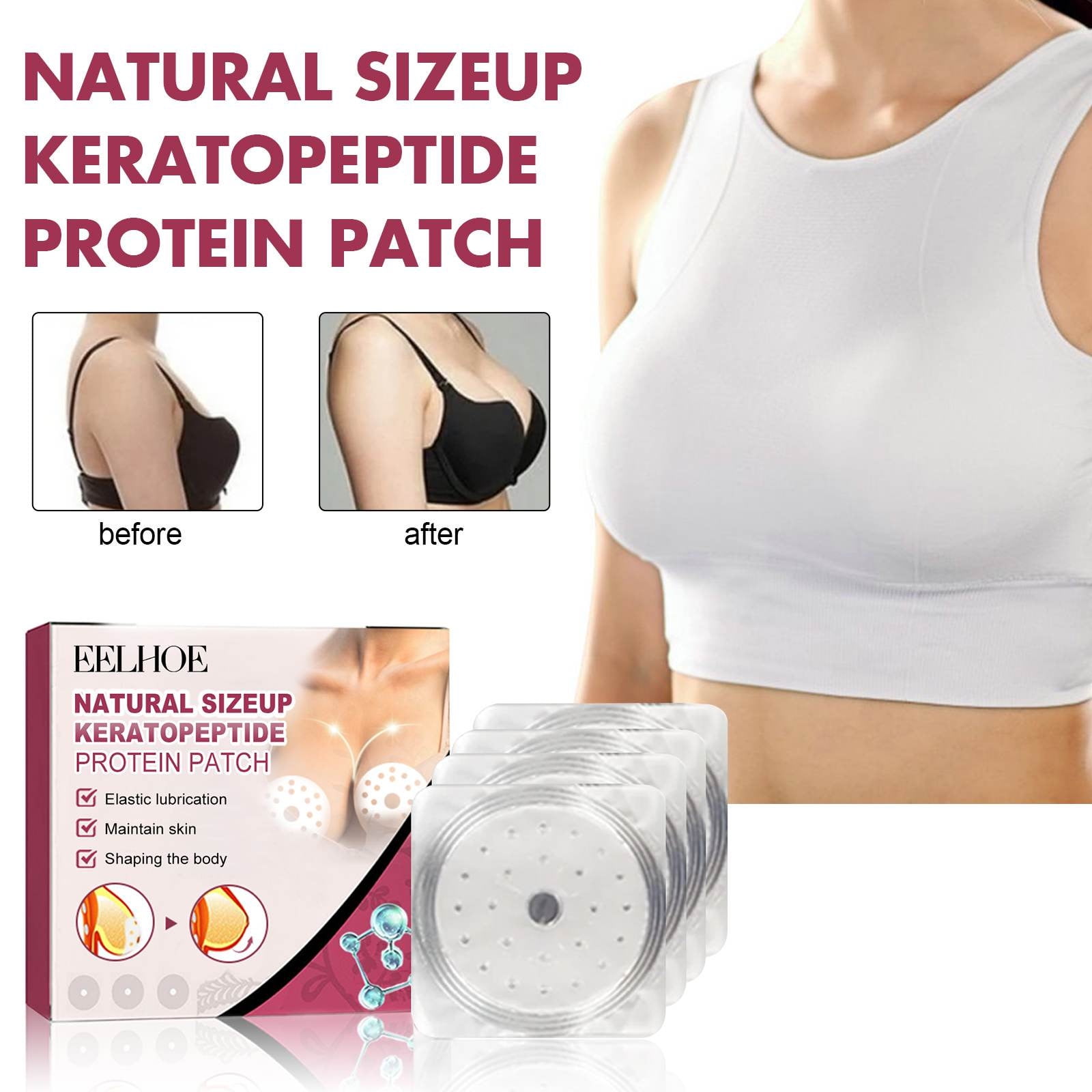 Fankiway Keratin Peptide Protein Patch，Natural Sizeup Keratopeptide Protein Patch - Walmart.com