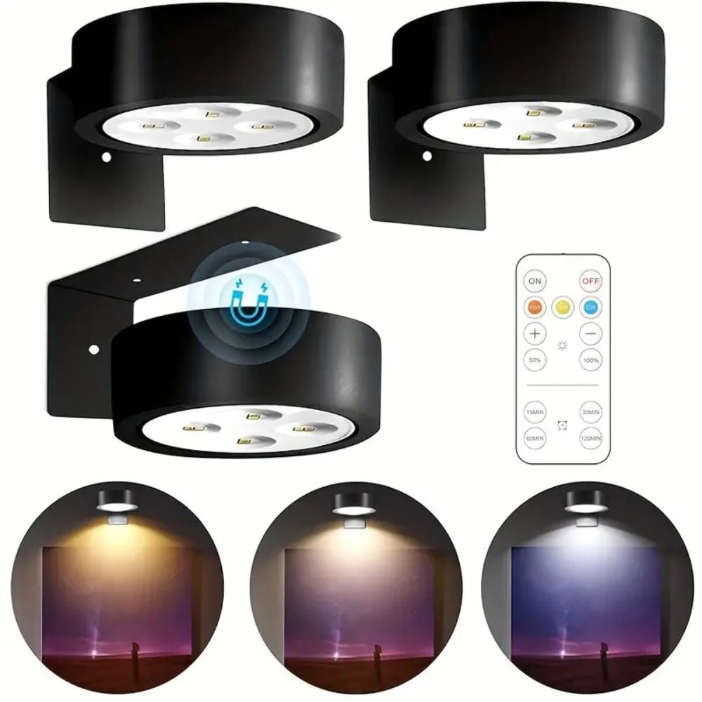 Fanle Battery-Powered Led Magnetic Lights With Touch Control 3 PACK ...