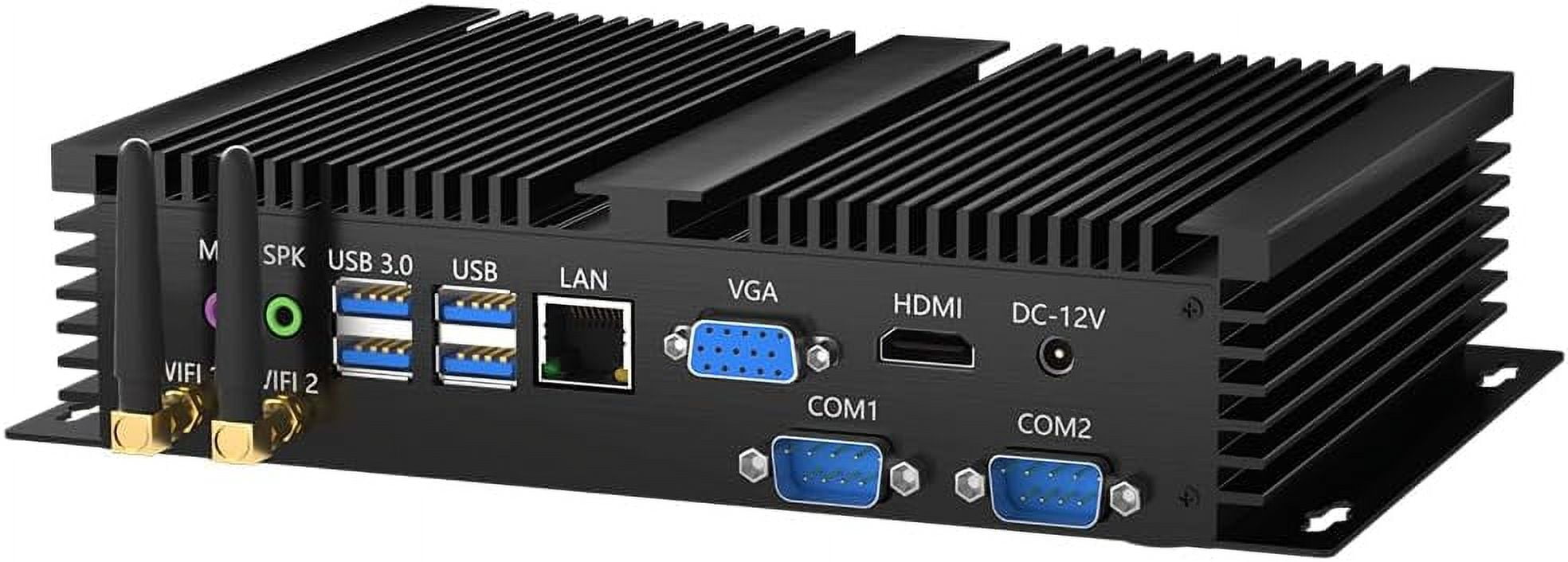 Fanless Industrial Mini PC, Thdeukoty Desktop Computer HTPC i7-1165G7 Windows 10 Pro, 16G DDR4 ...