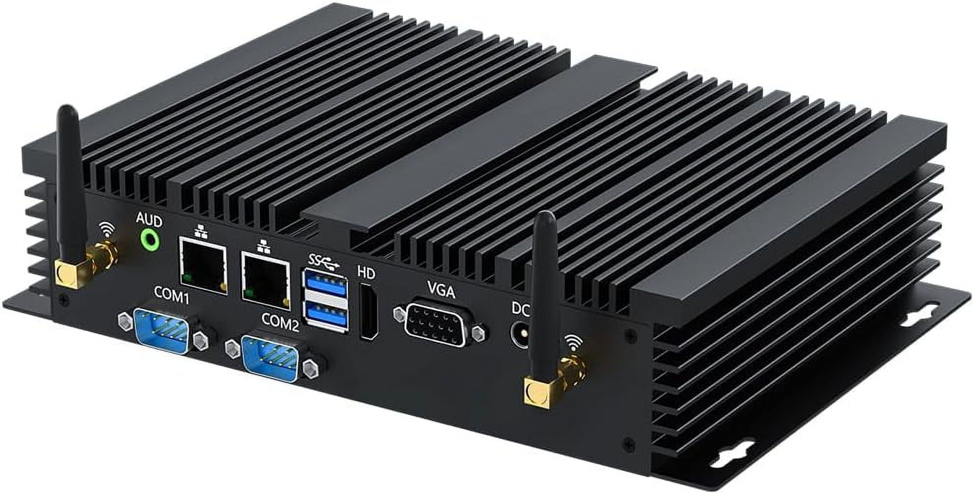 Fanless Mini Industrial PC, Desktop Computer Core i7-5500U Windows 10 Pro, 8GB RAM 512GB SSD ...