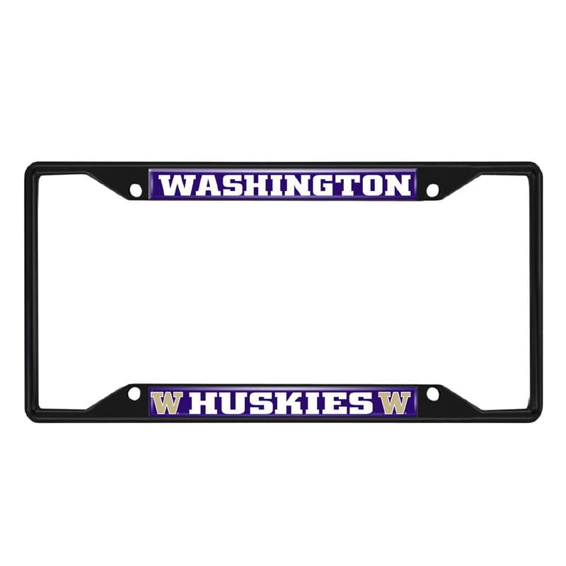 Fanmats 31289 Washington Huskies Metal License Plate Frame Black Finish ...