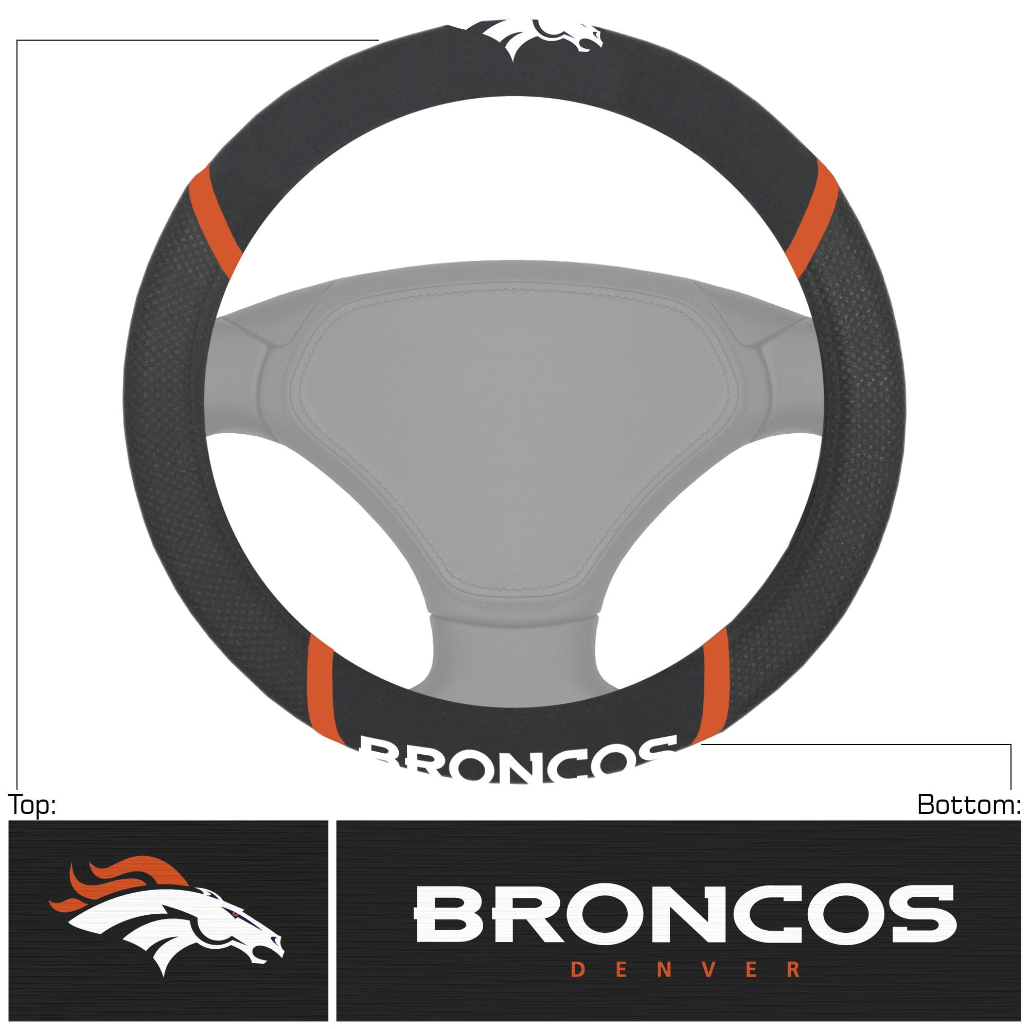 Fanmats Denver Broncos Nfl Steering Wheel Cover FMT-21372 - Walmart.com