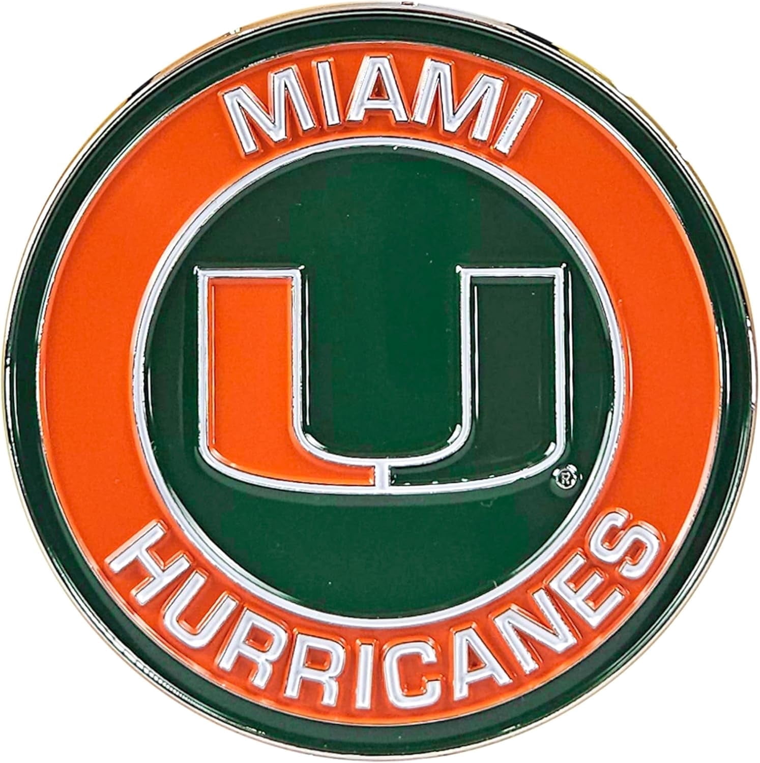Fanmats Miami 3.5" Metal 3D Team "Hurricanes" All Weather Decal Emblem ...