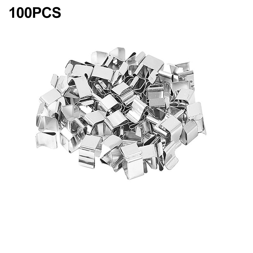 Fanmier 20/50/100 Metal Christmas Light Hook Outdoor Light Cord Clip ...