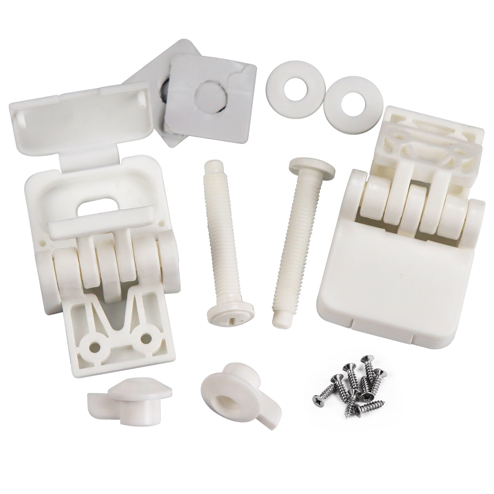 Fanmitrk Plastic Hinge Set with Mounting Screws & Bolts, Fits Most US ...