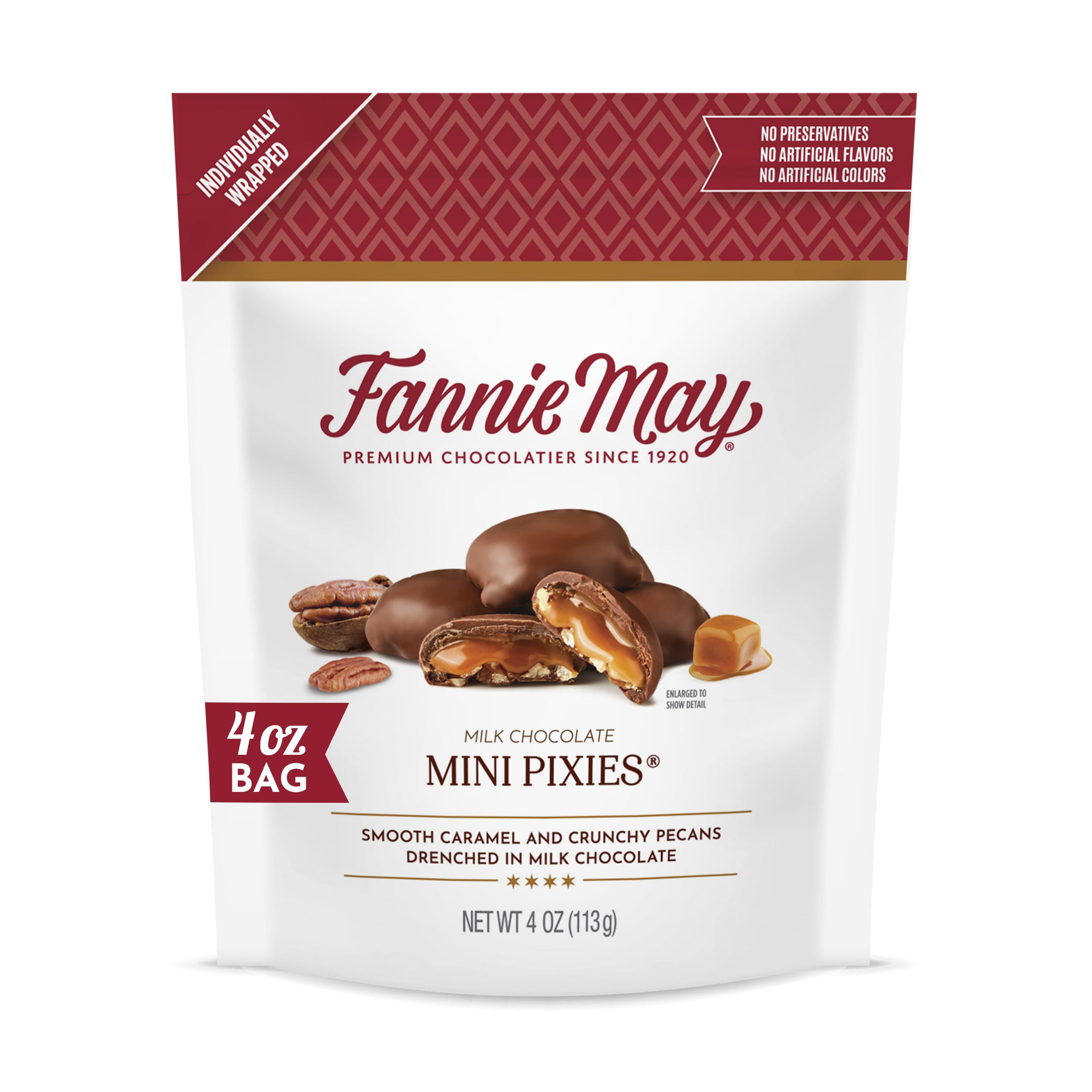 Fannie May, Milk Chocolate Candy, Mini Pixies, 4 oz Bag - Walmart.com