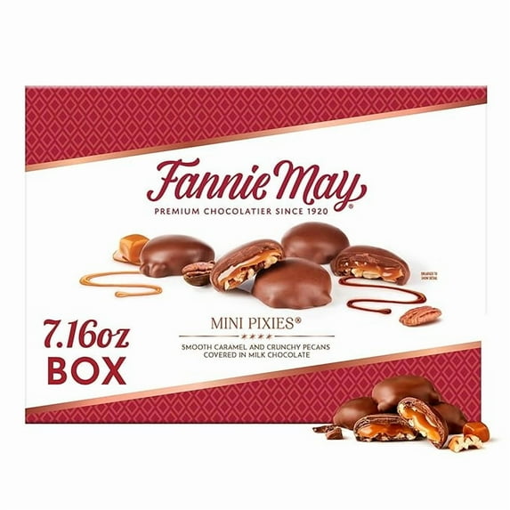 Fannie May, Milk Chocolate Candy, Mini Pixies, Gift Box, 7.16 oz ...
