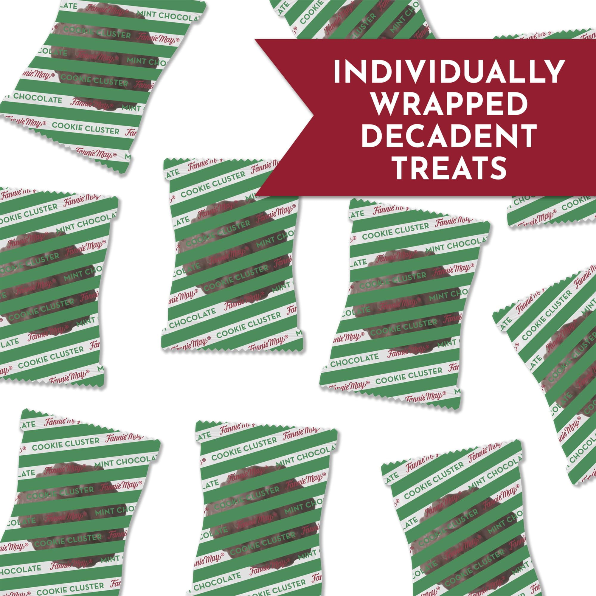 Fannie May, Milk FEV6 Chocolate Candy, Mint Chocolate Cookie Clusters ...