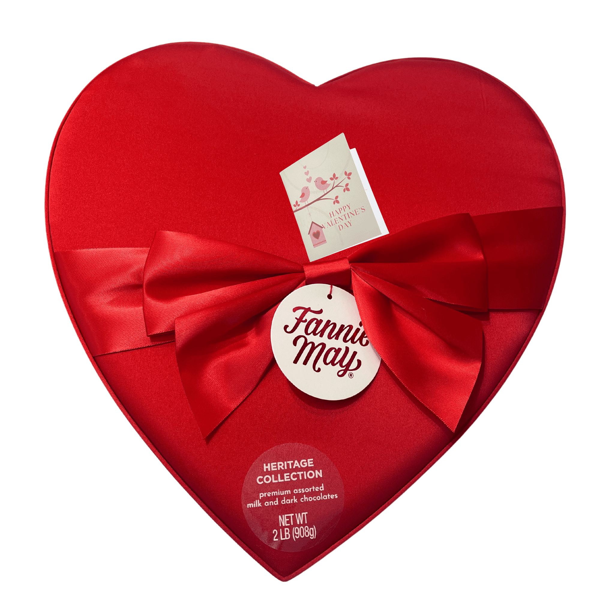 Fannie May Valentine's Day 2 lb., Heart Shaped Milk & Dark Chocolates ...