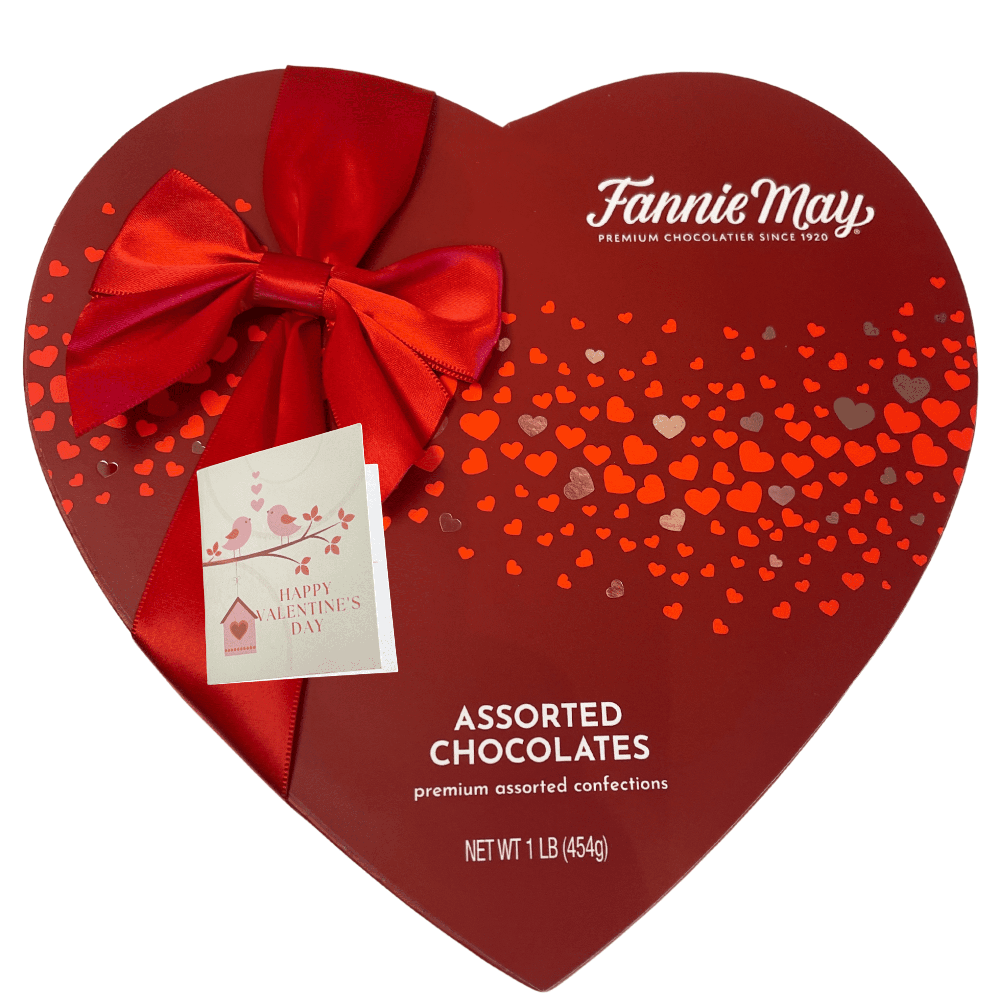 Fannie May Valentine's Day Heart Shaped Assorted Chocolates Milk & Dark ...