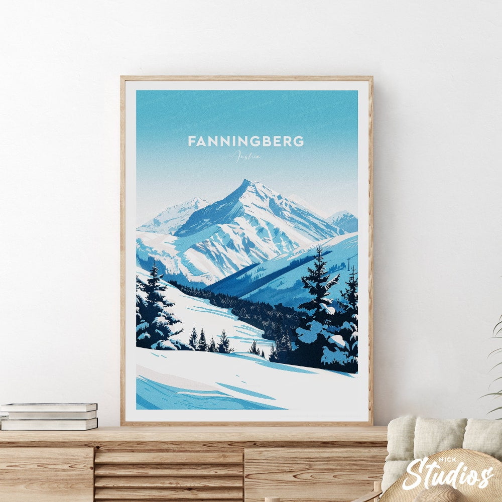 Fanningberg Traditional Ski Print - Austria, Fanningberg Poster ...