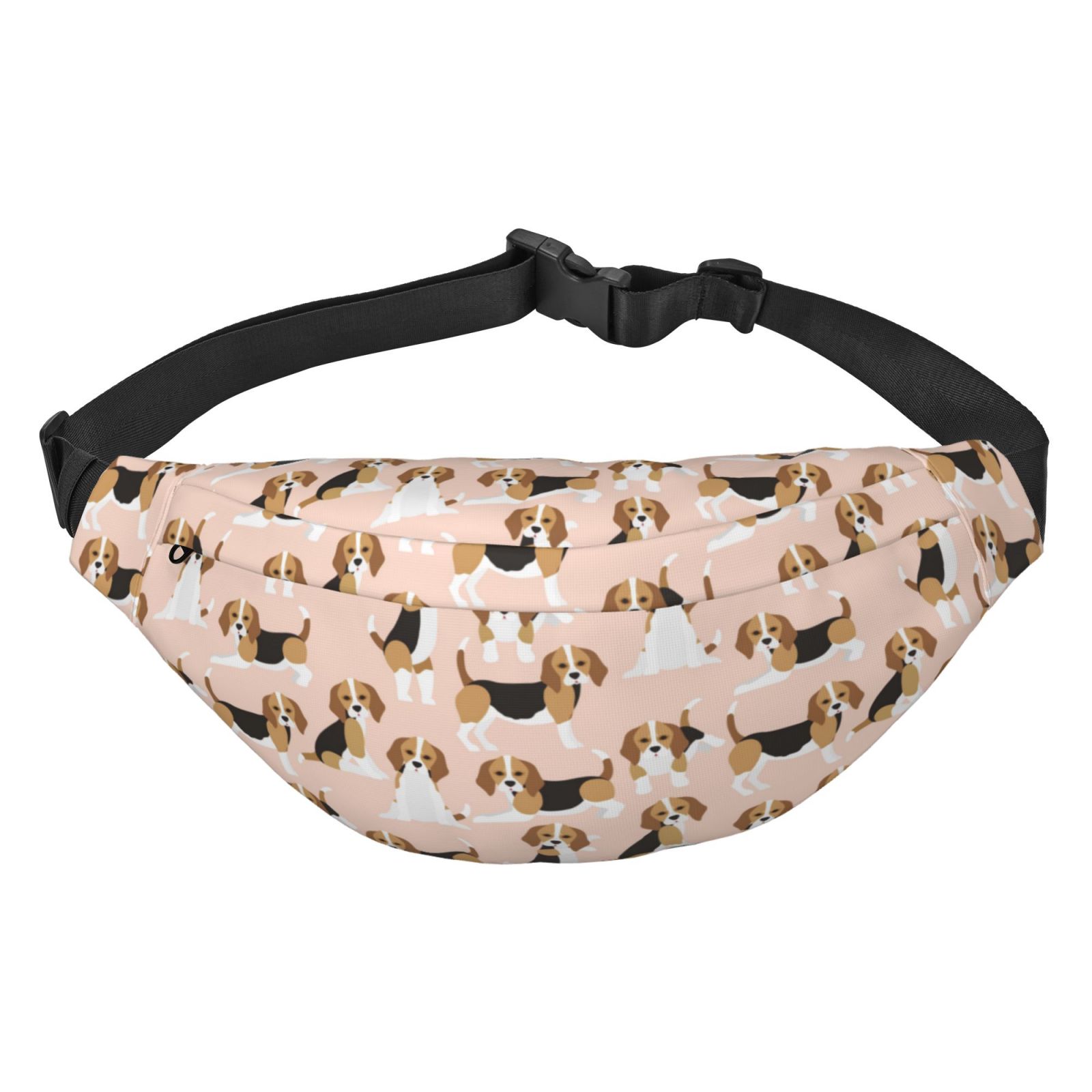 Fanny Pack For Women Men, Beagle Dog On Brown Waterproof Sling Belt Bag ...