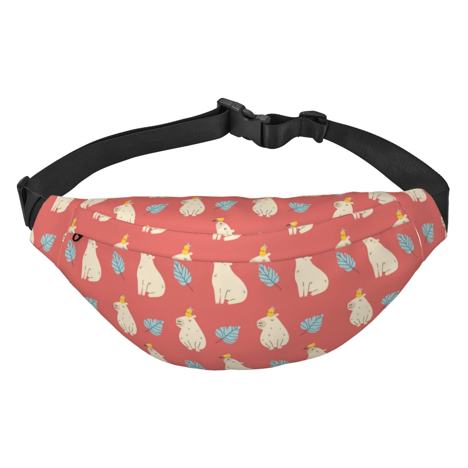 Fanny Pack For Women Men, Capybaras Red Waterproof Sling Belt Bag ...