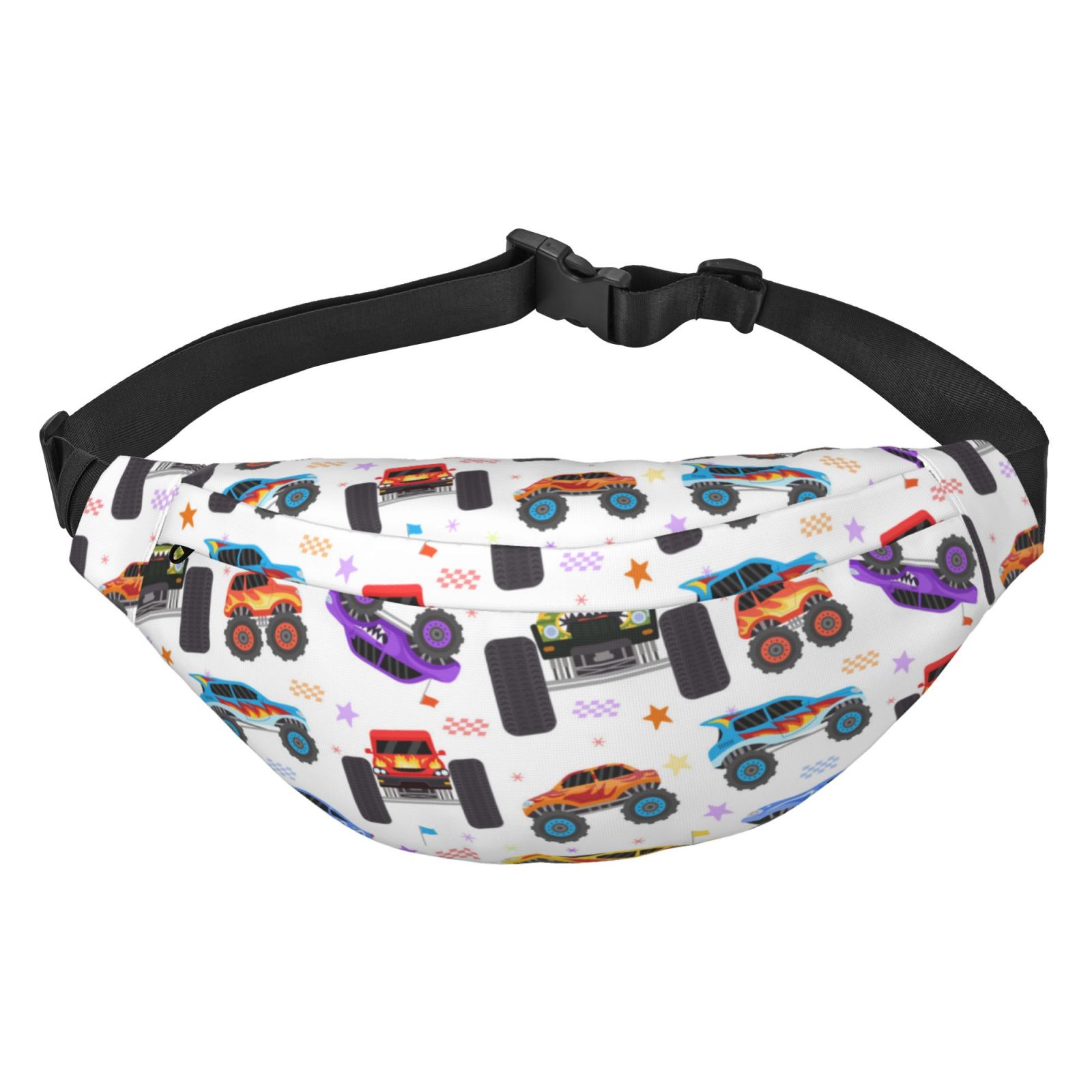 Fanny Pack For Women Men, Cartoon Monster Trucks1 Waterproof Sling Belt ...