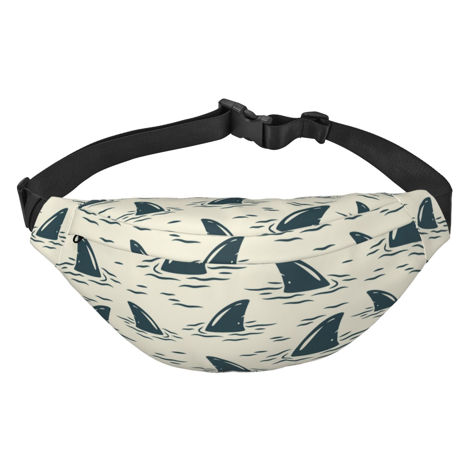 Fanny Pack For Women Men, Cartoon Wavy Shark Fin Waterproof Sling Belt ...